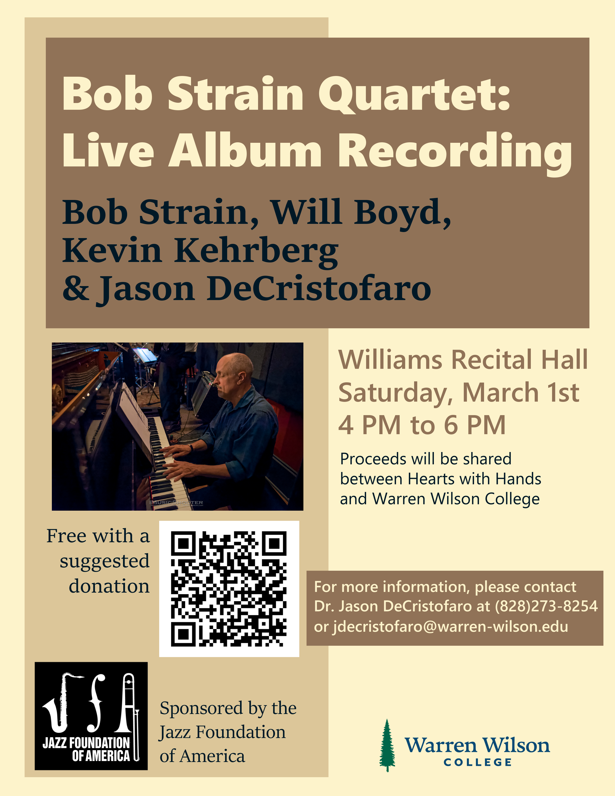The Jazz Foundation Presents: The Bob Strain Quartet's Live Album ...